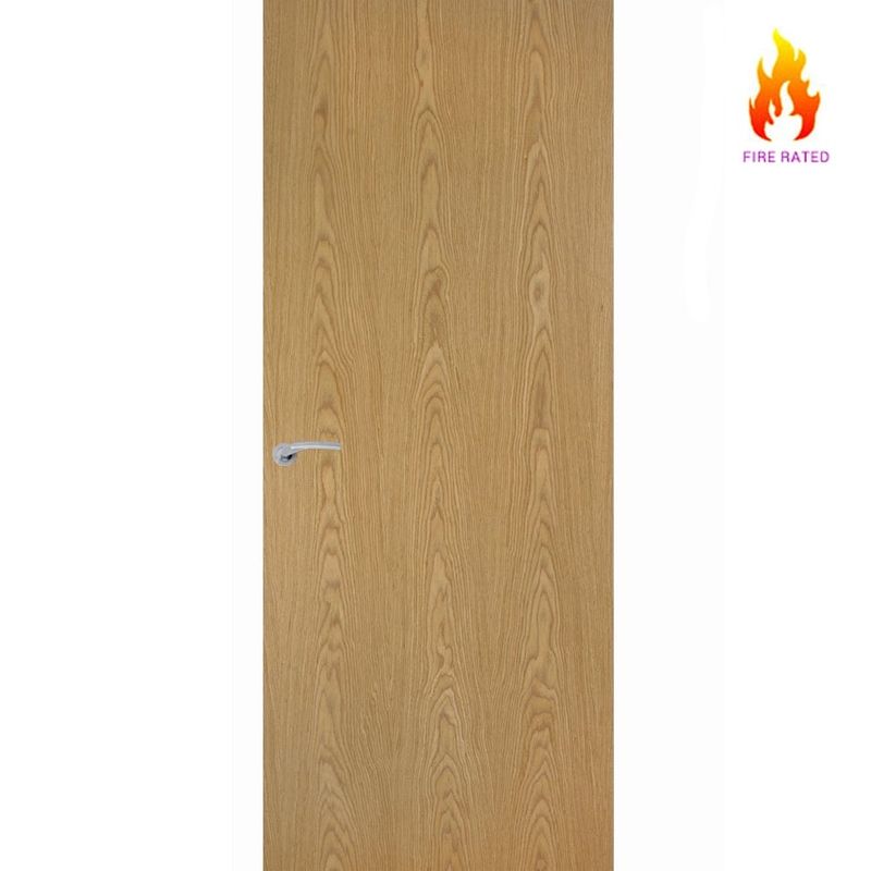 Premdor Oak Grained Flush FD30 Fireshield Door - 2040mm x 926mm (80.3 ...