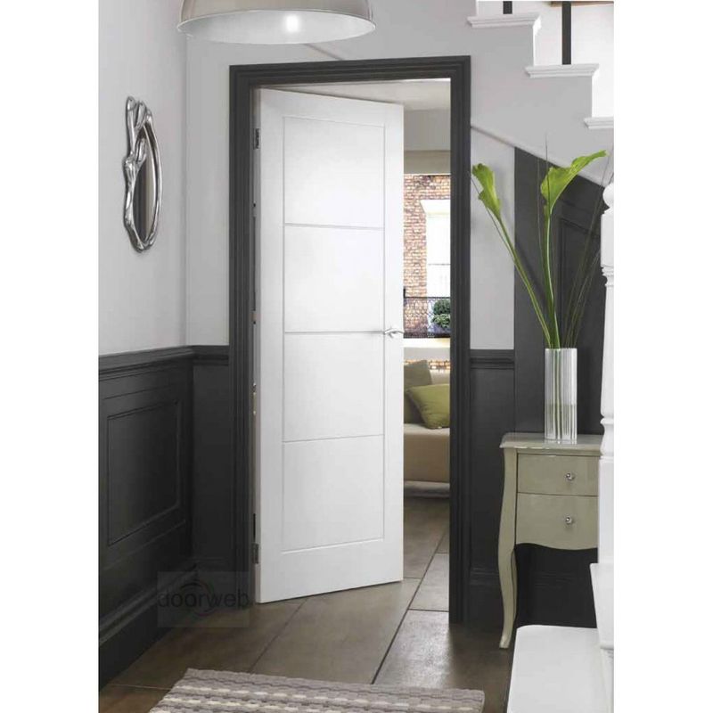 Premdor White Primed Ladder FD30 Fireshield Door - 2032mm x 813mm (80 ...