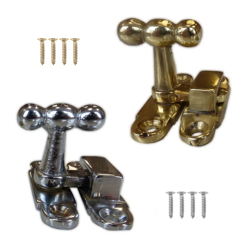 Securit 2 Pack of Showcase Cabinet Turn Catches 40mm (Chrome) | Door ...