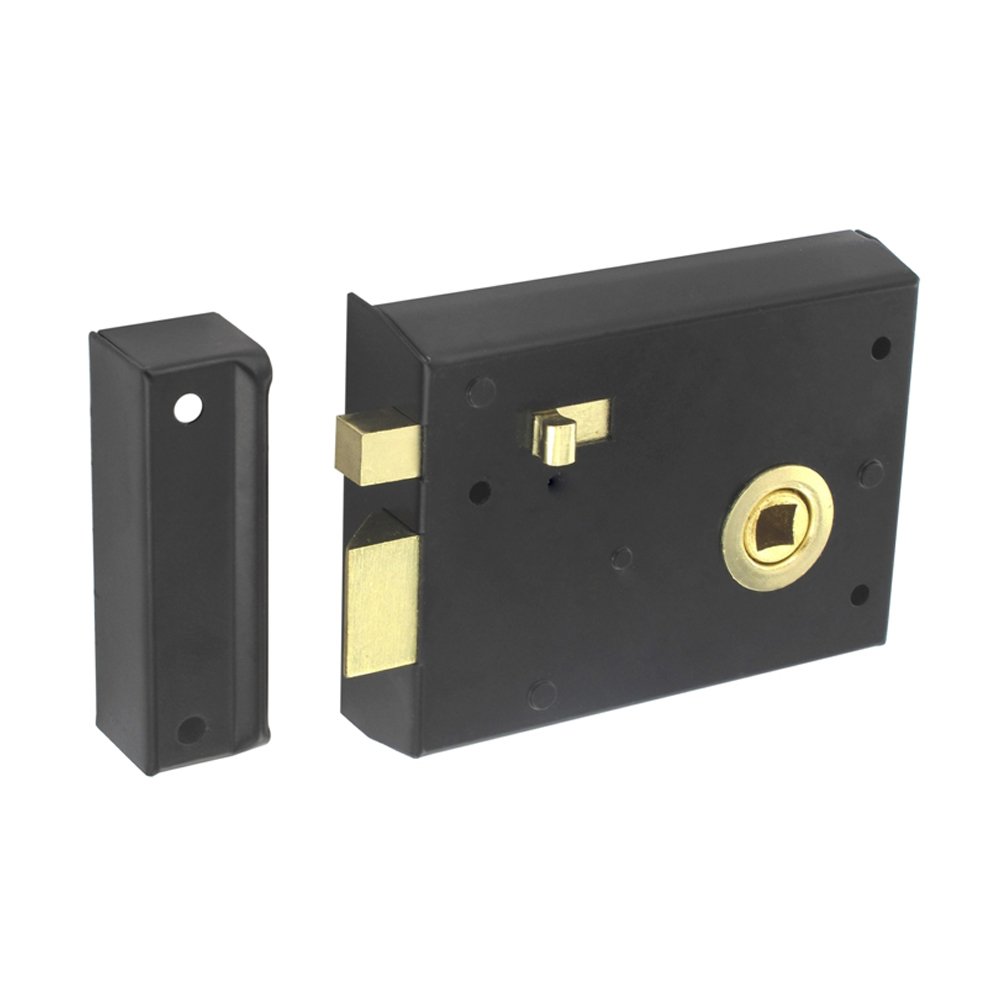 Securit Rim Latch Lock Black 105mm | Door Superstore®
