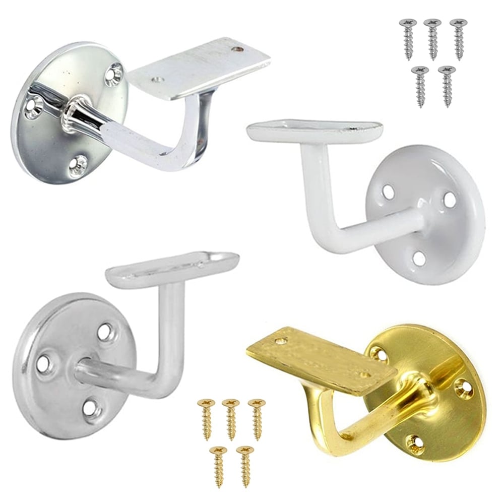 Securit Stair and Bannister Handrail Bracket Support WHITE | Door ...