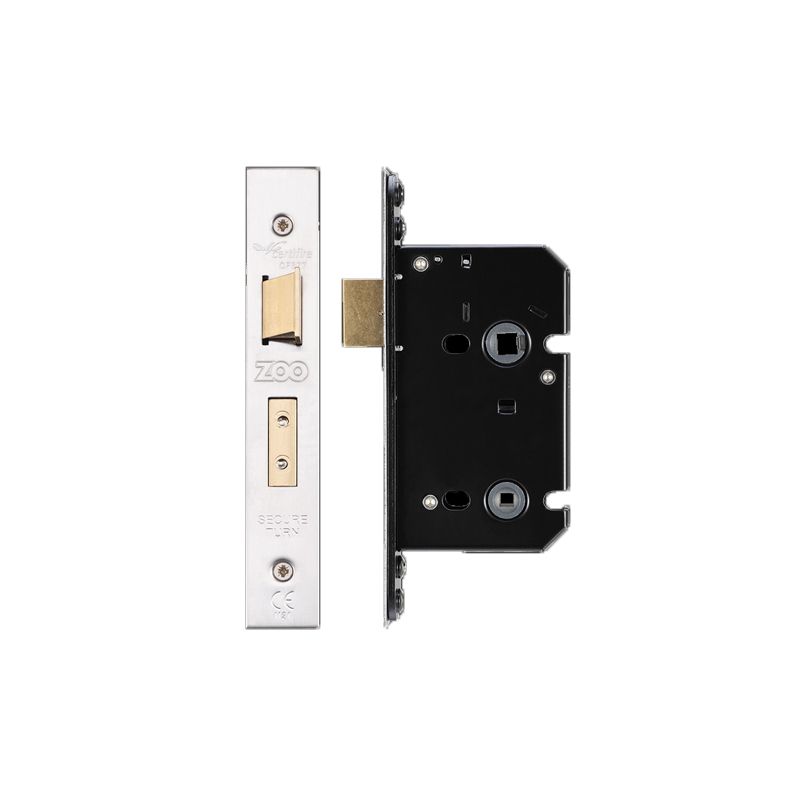 Zoo Hardware Bathroom Lock Fire rated 64mm - Satin Stainless | Door ...
